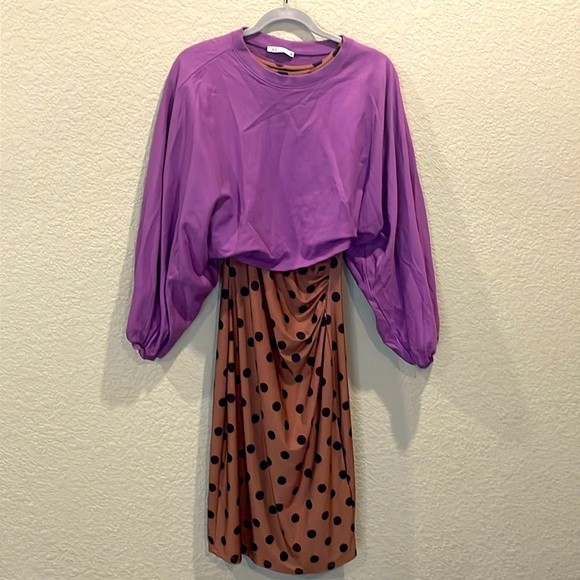 Sfera | Dresses | Nwot Sfera Collection Polka Dot Satin Effect Dress ...